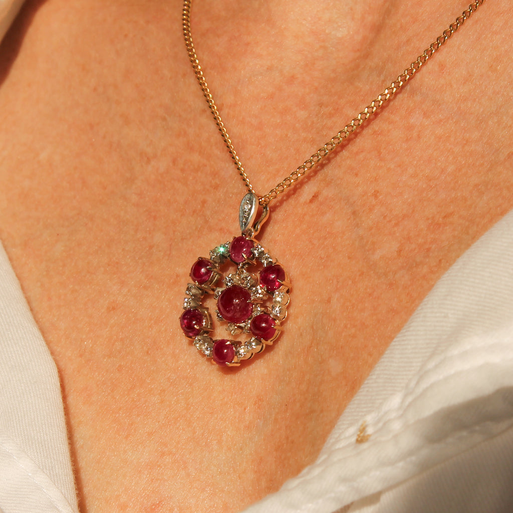 Victorian Burma Ruby & Diamond Pendant / Brooch, circa 1890 | Gatsby ...