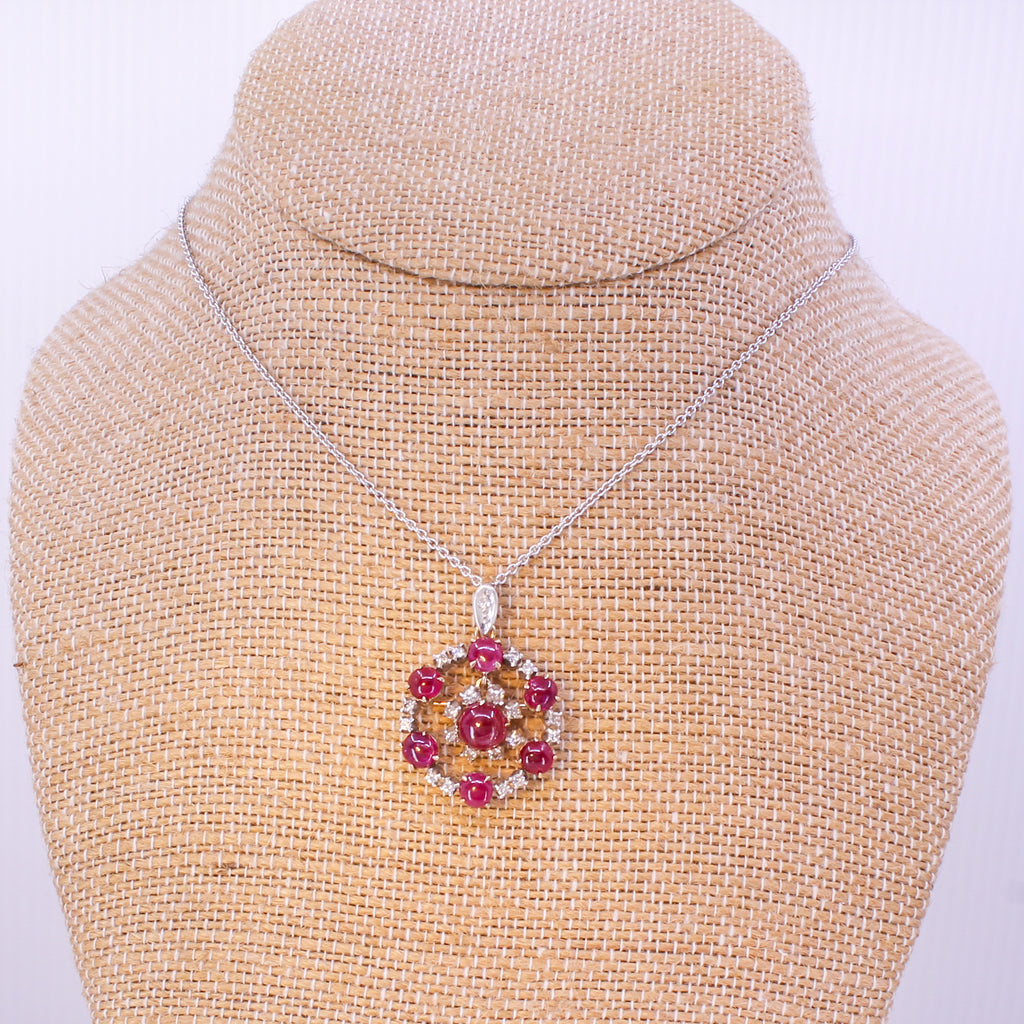 Victorian Burma Ruby & Diamond Pendant / Brooch, circa 1890 | Gatsby ...
