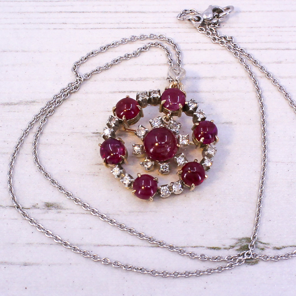 Victorian Burma Ruby & Diamond Pendant / Brooch, circa 1890 | Gatsby ...