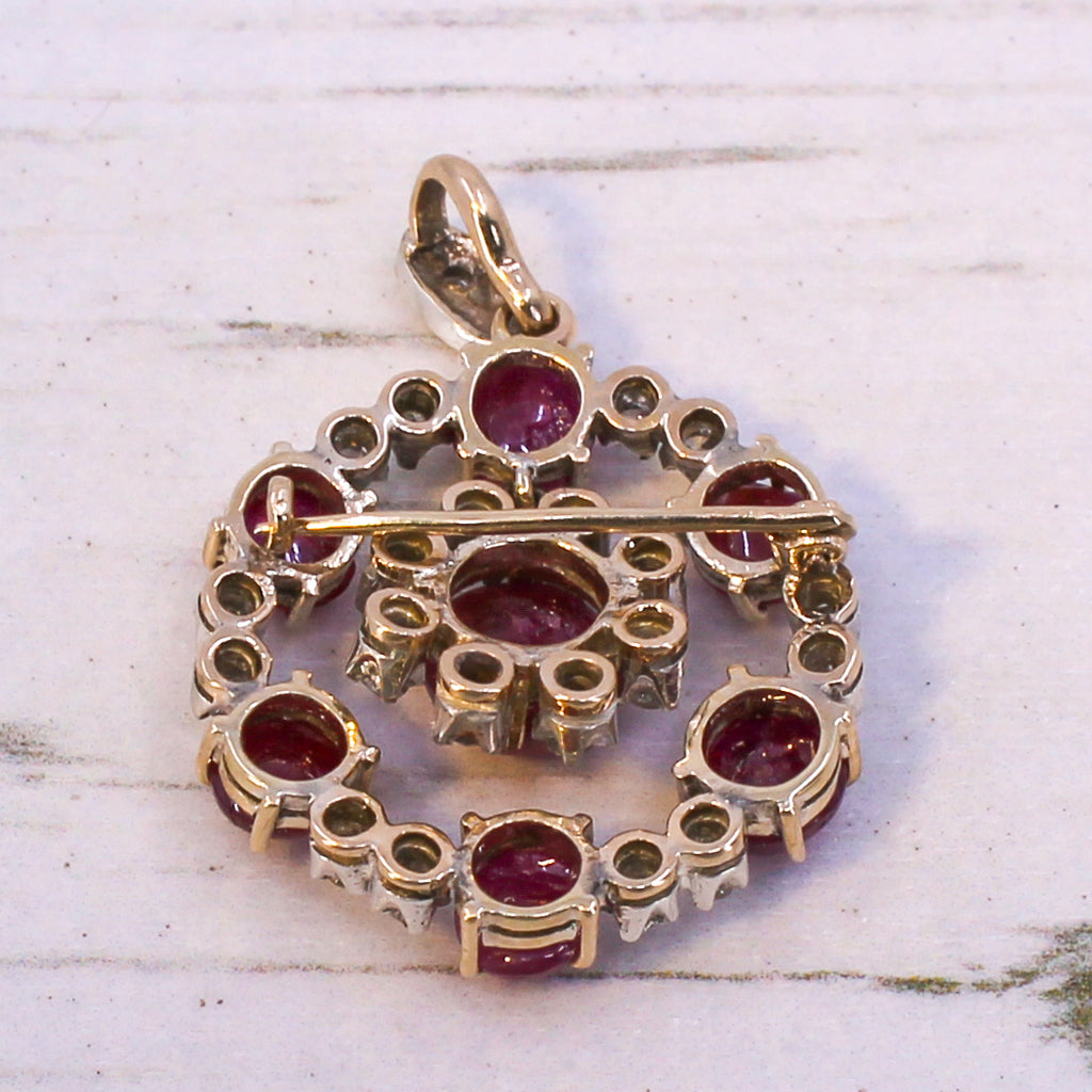 Victorian Burma Ruby & Diamond Pendant / Brooch, circa 1890 | Gatsby ...