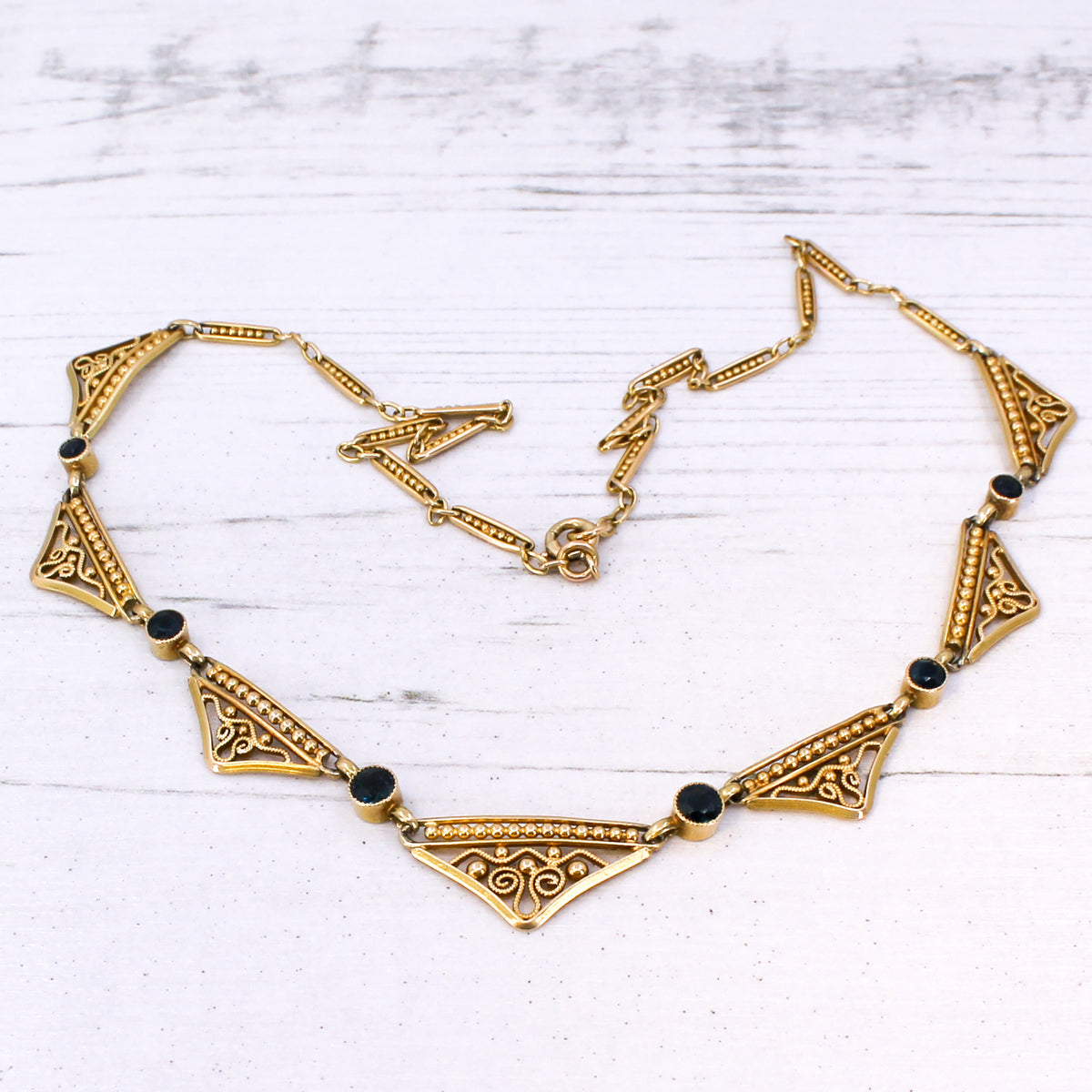 Mid Century Sapphire Necklace, French, circa 1960